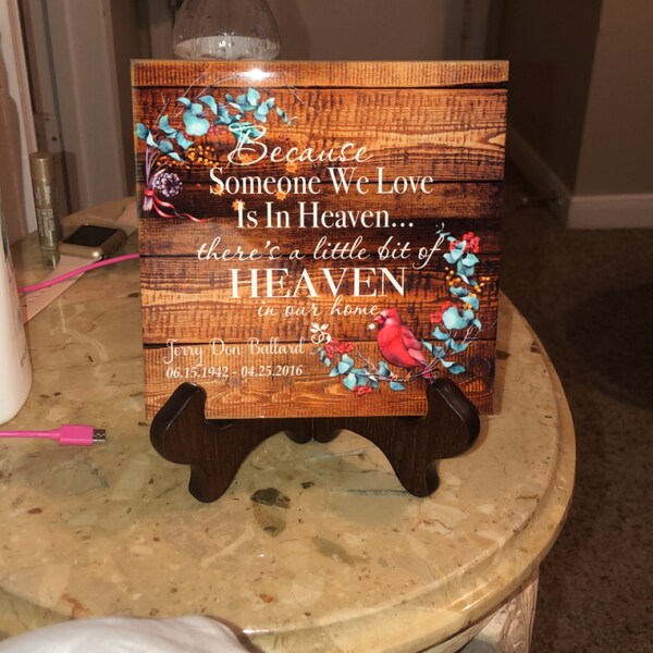 Cardinal Remembrance Ceramic Tile, Someone You Love in Heaven, Memorial ...