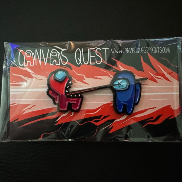 Among Us, Imposter and Crew Mate Pointy Tongue Kill, 2” Enamel Pin and ...