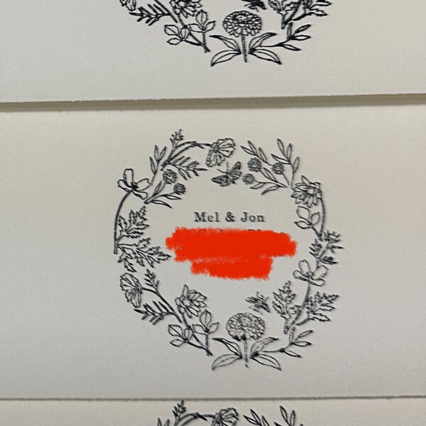 BOTANICAL GARDEN SERIES, Flower Wreath Address Stamp, Floral Address ...
