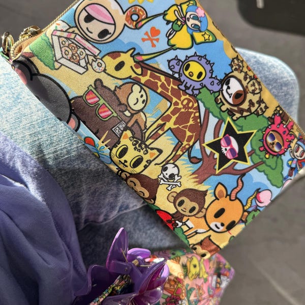 Floral Card Holder, 6-slot Credit Card Insert, Wallet Purse Wristlet ...