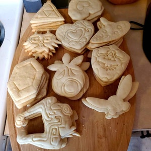 Legend of Zelda Cookie Cutters Heart Container, Ocarina, Fused Shadow ...