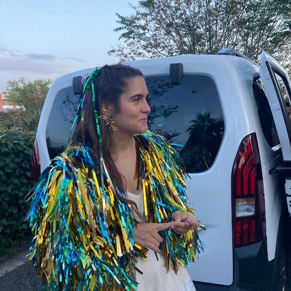 Custom Order Handmade Tinsel Fringe Jacket - Etsy