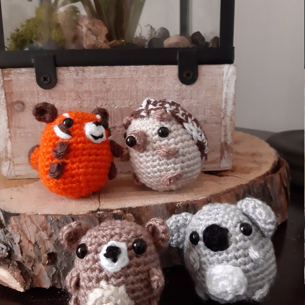 9-in-1 Amigurumi Animals Crochet Pattern Bundle / Hedgehog Red Panda ...