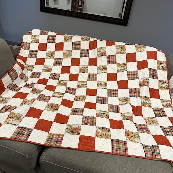 Easy Patchwork Quilt - PDF Pattern - Etsy