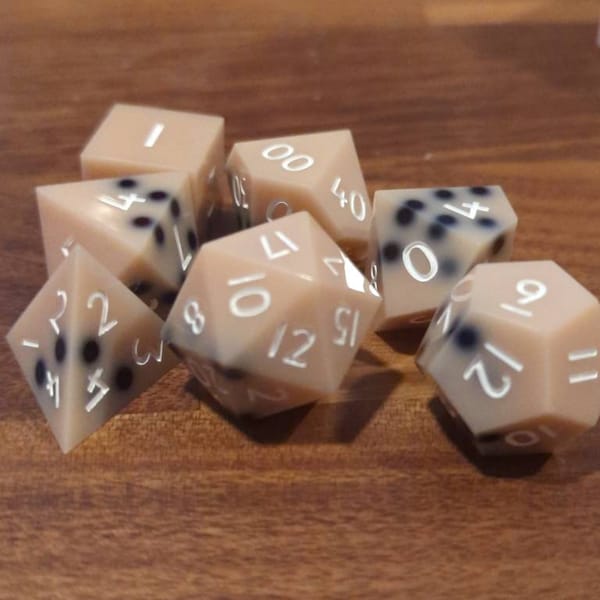 Milk Tea Boba Dice - Kawaii Dice, Boba Dice, Handmade Resin Sharp Edge ...