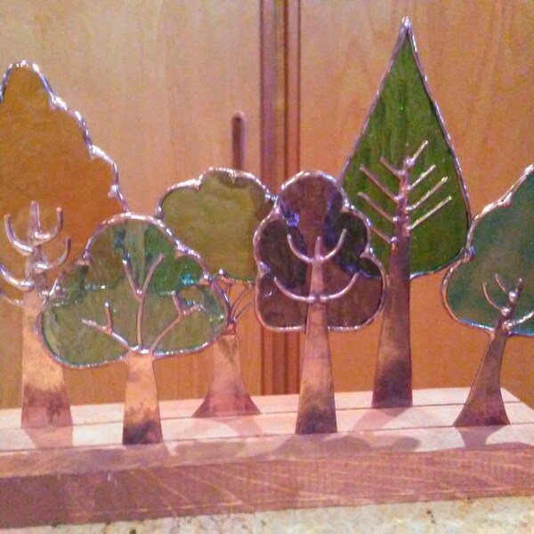 Stained Glass Tree, Everlasting Tree Suncatcher, Trees in 15 Different ...