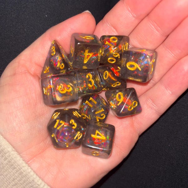 Mushroom Dice Vault and Multicolored Mushroom Dice Set, Dice Set ...