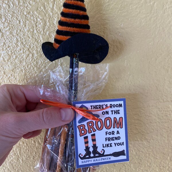 Halloween Broom Tags (room on the Broom) - Etsy
