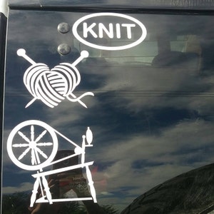 Crafty Knitting Car Decals, Laptop Decal, Vinyl Stickers for Your Car ...