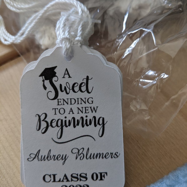Graduation Favor Tags, PERSONALIZED Graduation Thank You, Graduation ...