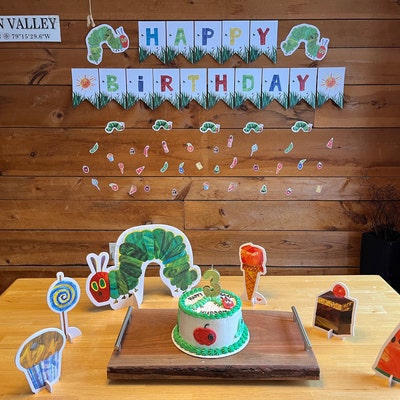 Eric Carle the Very Hungry Caterpillar Birthday Party Bunting Welcome ...