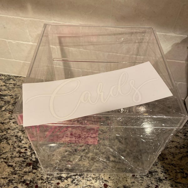 Acrylic Wedding Card Box - Custom Options - 10" Handmade Color Changing ...