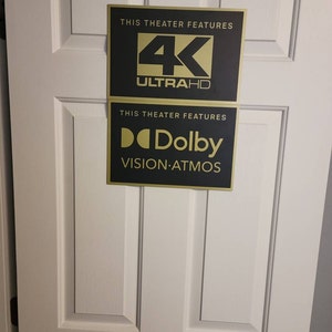 Dolby Vision Atmos Home Movie Theater Sign - Etsy
