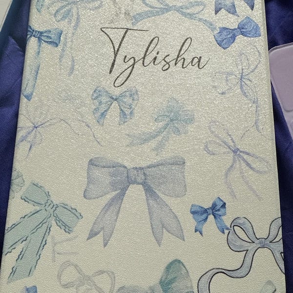 Floral Bow Blue iPad Case for iPad Pro 12.9” 11” 2024, Air 6 5 4, Mini ...