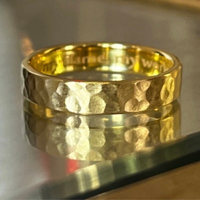 10K Solid Gold Two Color Band Solid Gold Wedding Band Rose - Etsy