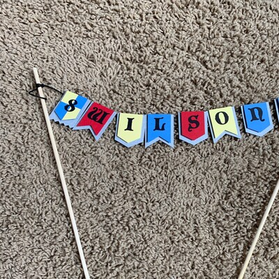 Mini Cake Banner Bunting Centerpiece for Medieval Knight Birthday Party ...