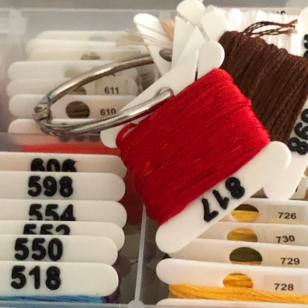 Colorful 3D Printed Embroidery Floss Bobbins (non-numbered) - Etsy