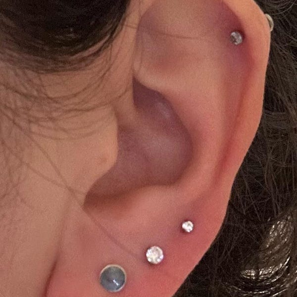 14k Gold 20G Cartilage Hoop,nose Hoop,helix Hoop,rook Hoop,tragus Hoop ...