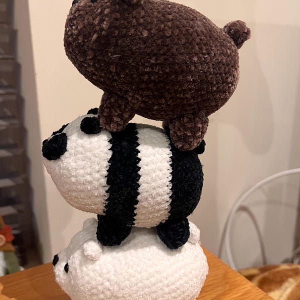 We Bare Bears Bear Stack Crochet Pattern PDF - Etsy