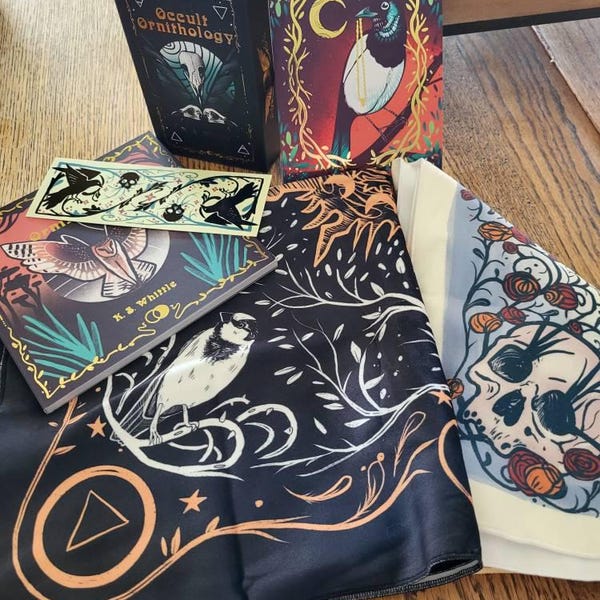 Memento Mori - Silver Screen Print Fabric Patch 10cm- Goth, Rabbit ...