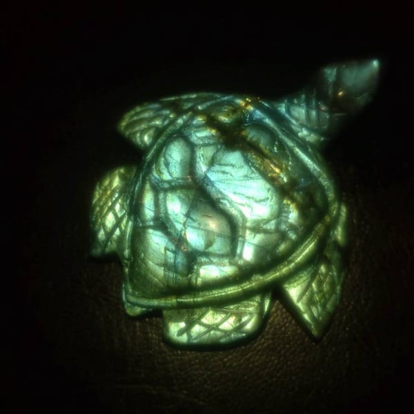 Natural Labradorite Turtle,quartz Crystal Turtle,hand Carved,home ...