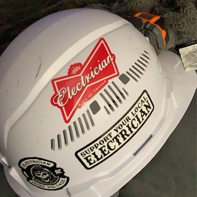 NEW ELECTRICIAN Hard Hat Stickers, 55 Hardhat Sticker and Decals ...
