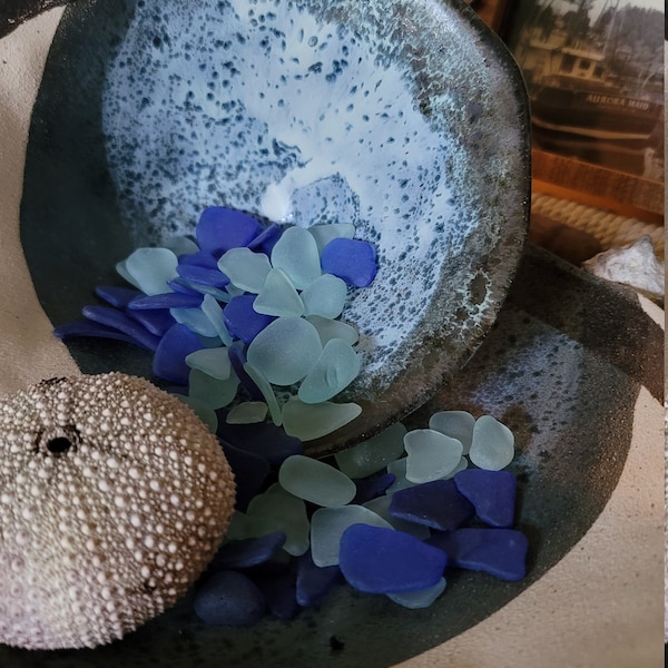 Cobalt Blue Sea Glass Beach Glass Ocean Tumbled Sea Glass Bulk Pieces ...