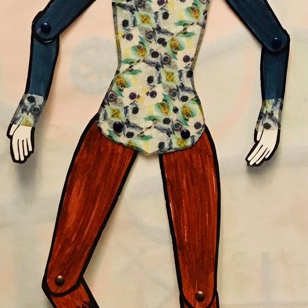 Pieces Paper Dolls #1 - Create a Jointed Doll - 6 Sizes - Articulated ...