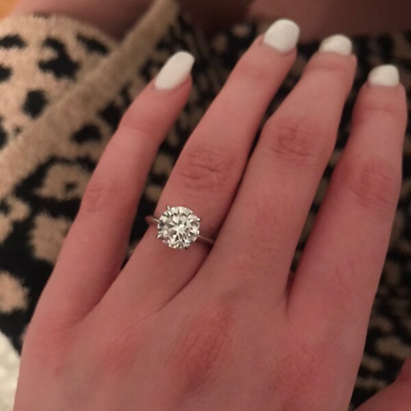3ct Classic Round Solitaire Engagement Ring 3ct Solitaire Ring 4