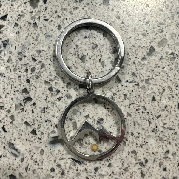 Mustard Seed Keychain | Gold/silver | Move Mountains | Stainless Steel ...