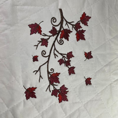 Branch Embroidery Design, Fall Embroidery File, 4 Sizes, Instant ...