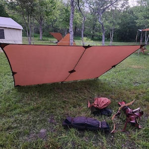 Artisanal Bushcraft Oilskin Tarp Handmade Waxed Cotton Canvas Nessmuk ...