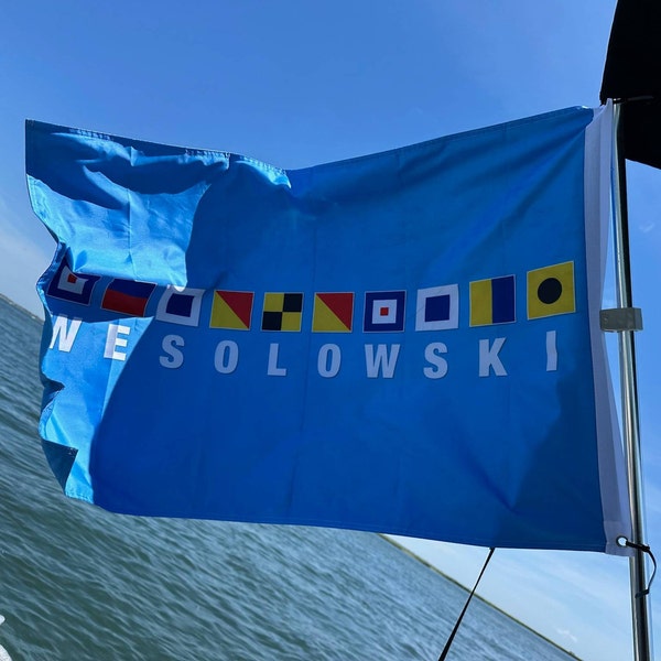 Custom Boat Flag Personalized Using Nautical Signal Symbols - Etsy