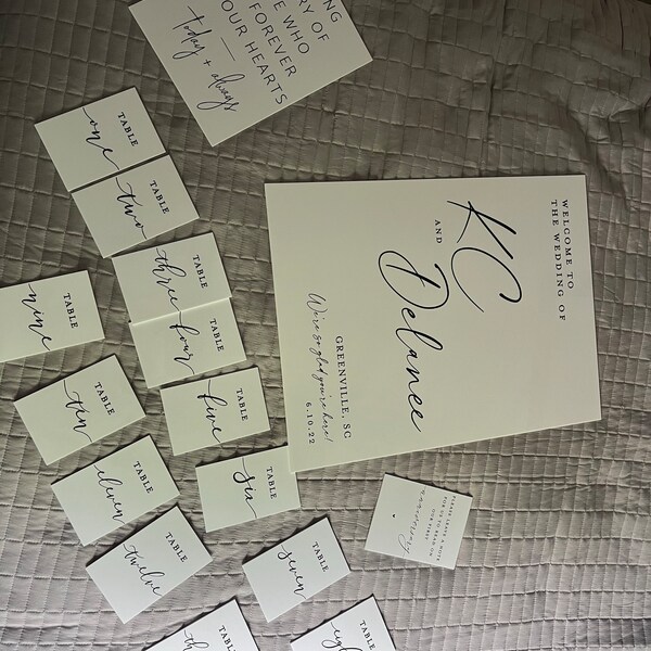 FROSTED Glass Look Acrylic Table Number Sign With Stands, Perspex ...