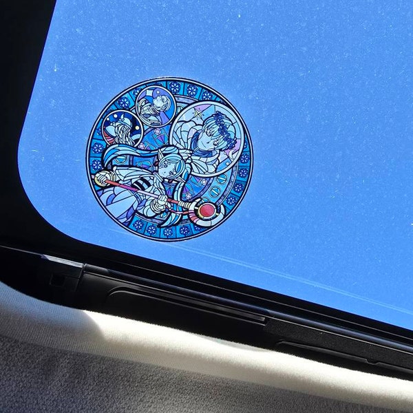 Princess Serenity & Prince Endymion Stained Glass Transparent Stickers ...