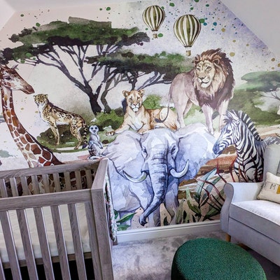 Peter Rabbit Wallpaper Rabbit Wall Decor Nursery Wallpaper - Etsy