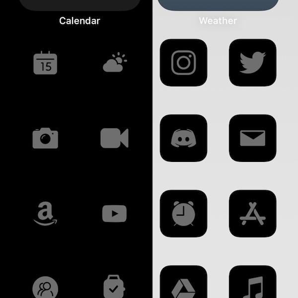 Ios Icon Pack for iPhone - 250 Icons! Matte Black Icons | Custom ...