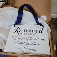 Father of the Bride Memorial Sign Reserved in Memory of Celebrating ...