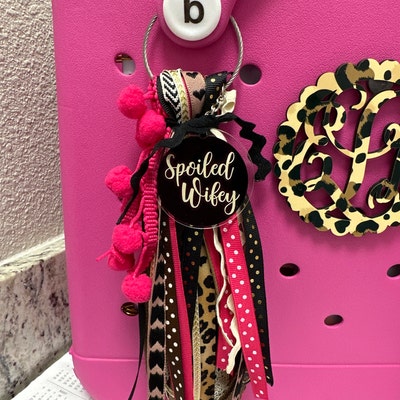 Pink Leopard Bogg Bag Tassel - Etsy