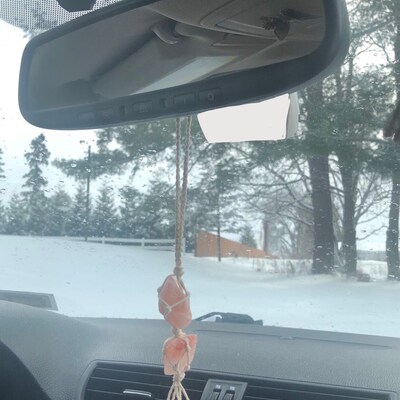 Himalayan Salt Rock Car Charm, Car Charm, Rearview Mirror, Salt Rock ...