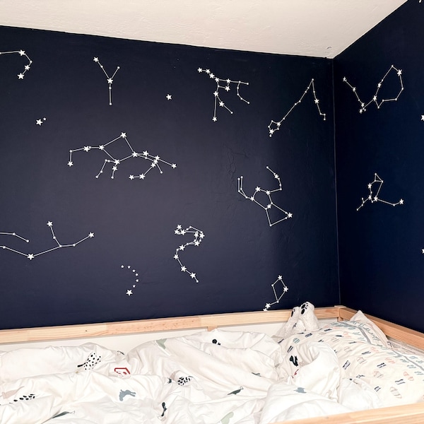 Constellation Wall Decals, Kids Room Decor, Constellation Star Map ...