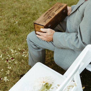Custom Wedding Wine Box Personalized Wooden Ceremony, Love Letter, Vow ...