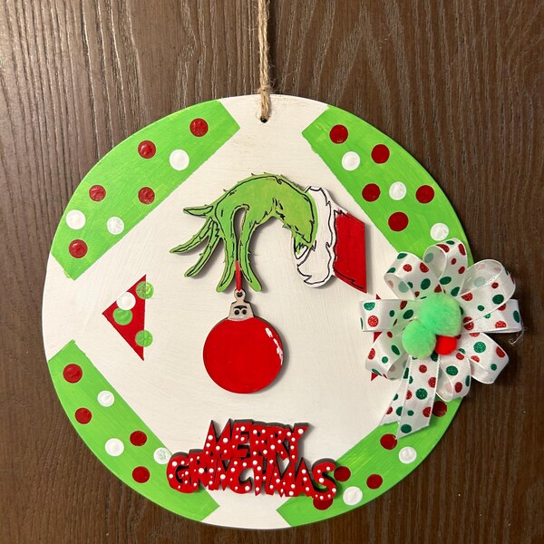 Grinch Hand-christmas Bulb Shape | Multiple Sizes | Laser Cut Shapes ...