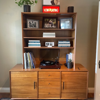 Vertical Open Sign Light Handcrafted Wooden Lightbox Unique - Etsy