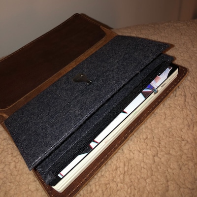 Custom Size Traveler's Notebook Wallet Insert Felt Zip up Wallet Card ...