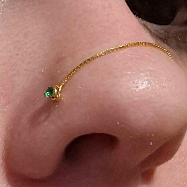 Star Shaped Nose Chain, Nose Chain, Nostril Chain, Nose Piercing Chain ...