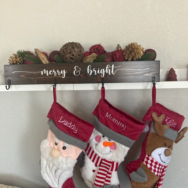 34 Stocking Holder for Mantel, Mantle Stocking Hanger, Personalized ...