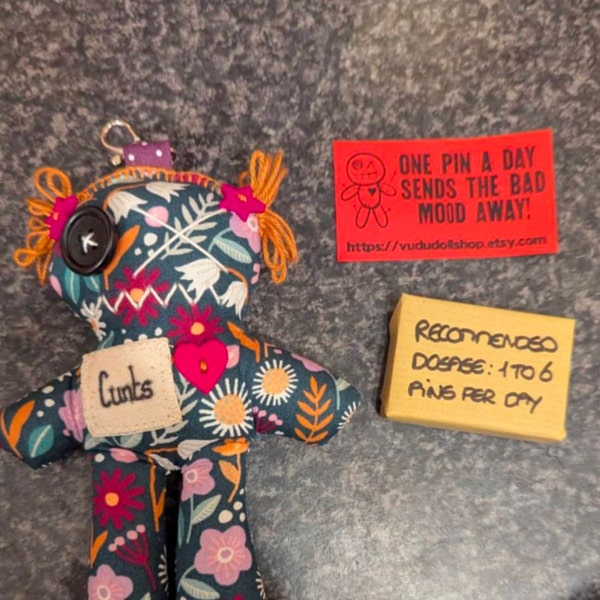 Emotional Support Voodoo Doll Fridge Magnet Pin Cushion Dammit Doll ...