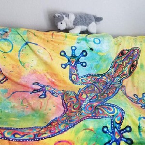 Colorful Rainbow Panther Chameleon Psychedelic Lizard Hippie | Etsy