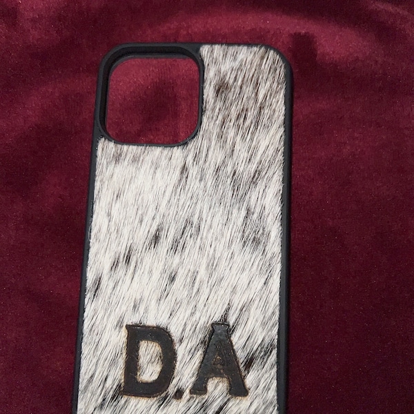 Cowhide Phone Case – Western Style Phone Cover With Real Cowhide ...